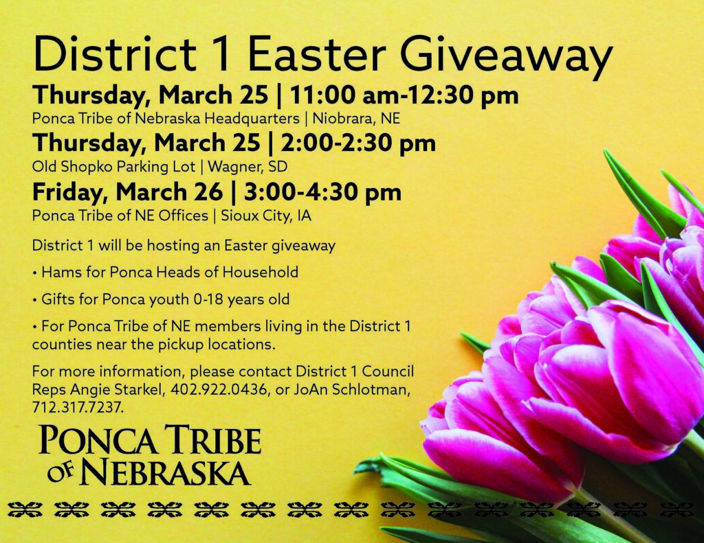 Upcoming District Easter Events – Ponca Tribe of Nebraska